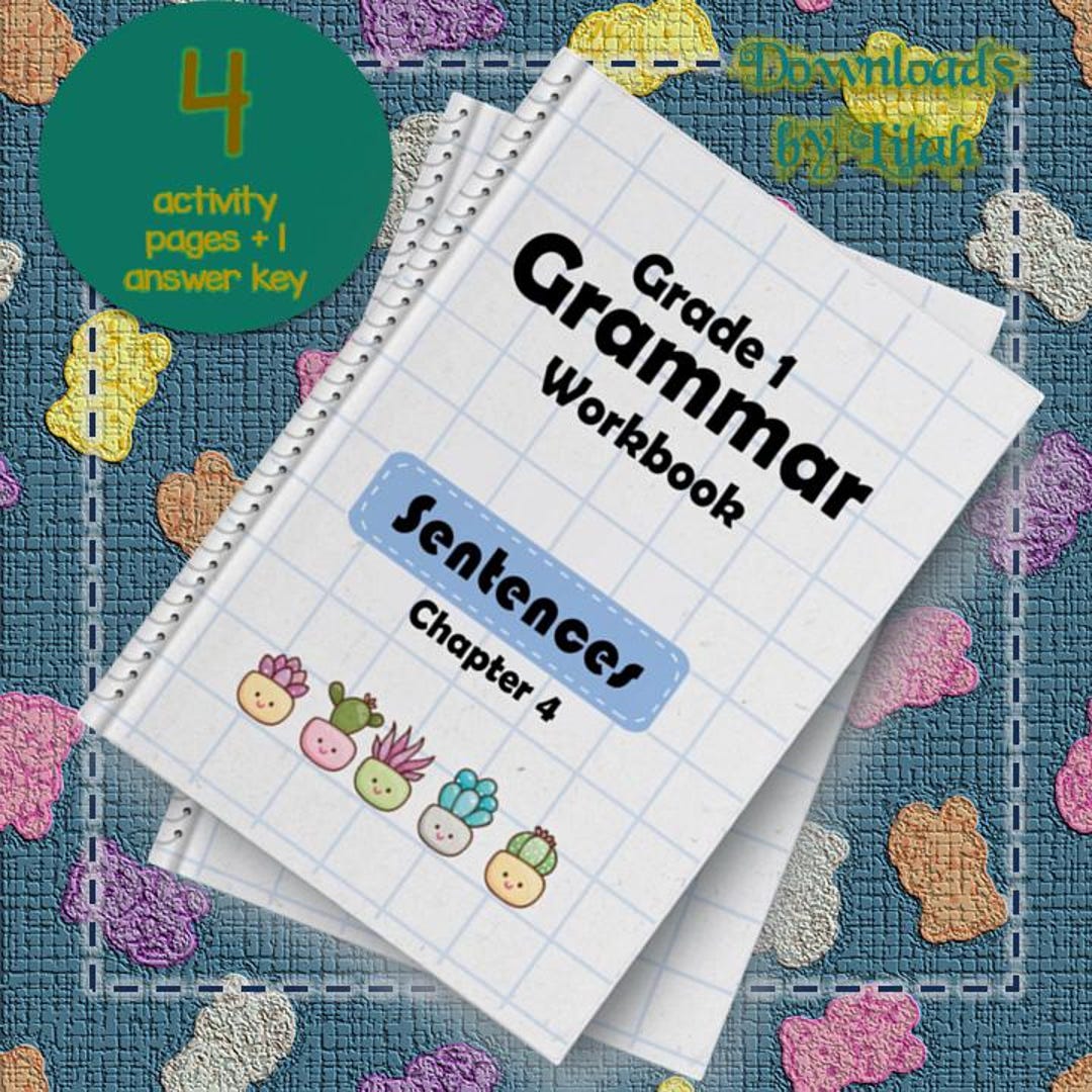1st Grade SENTENCE Practice, Grammar Worksheets, Letter Tracing Lesson ...