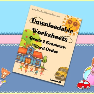WORD ORDER GRAMMAR Worksheets, 1st Grade Letter Tracing, Printable ...