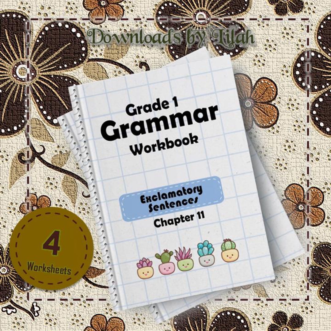 EXCLAMATORY SENTENCES WORKSHEETS, 1st Grade Grammar Practice, Letter ...