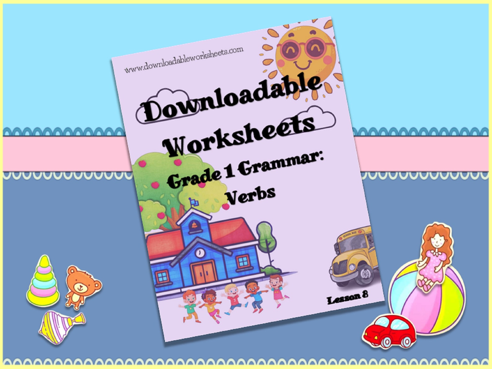VERBS WORKSHEETS, 1st Grade GRAMMAR Practice, Letter Tracing for ...