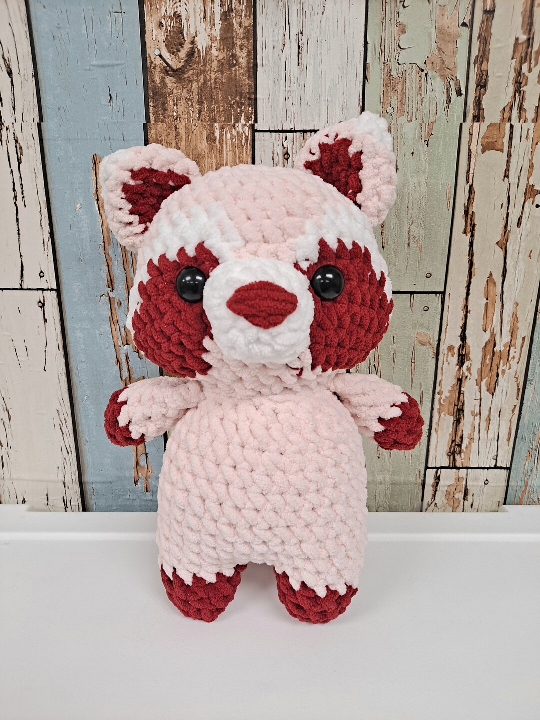 Rosy the Strawberry Creme Raccoon Plushie - Etsy