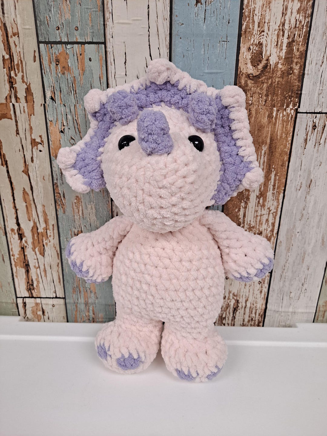 Pastel Triceratops Plushie - Ready to Ship! - Etsy