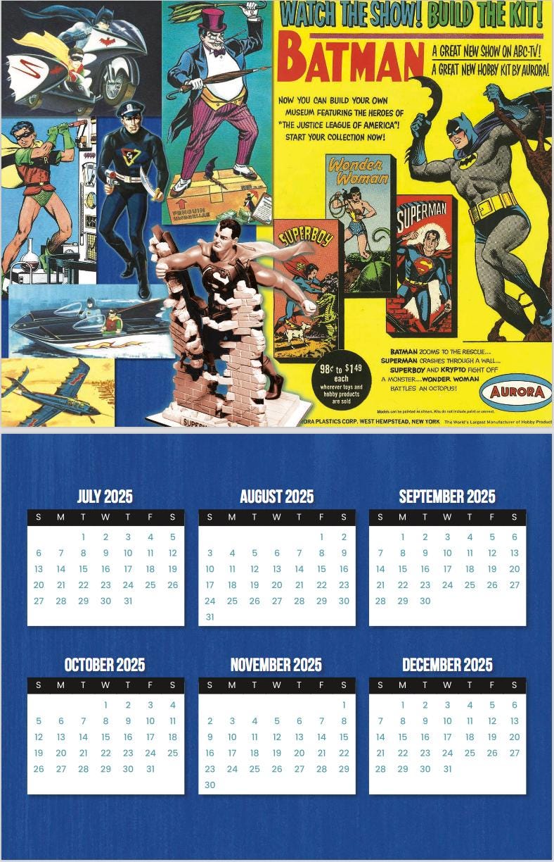 Aurora Plastic Models 2026 18 Month Wall Calendar - Etsy
