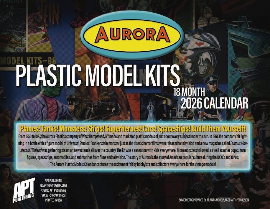Aurora Plastic Models 2026 18 Month Wall Calendar - Etsy
