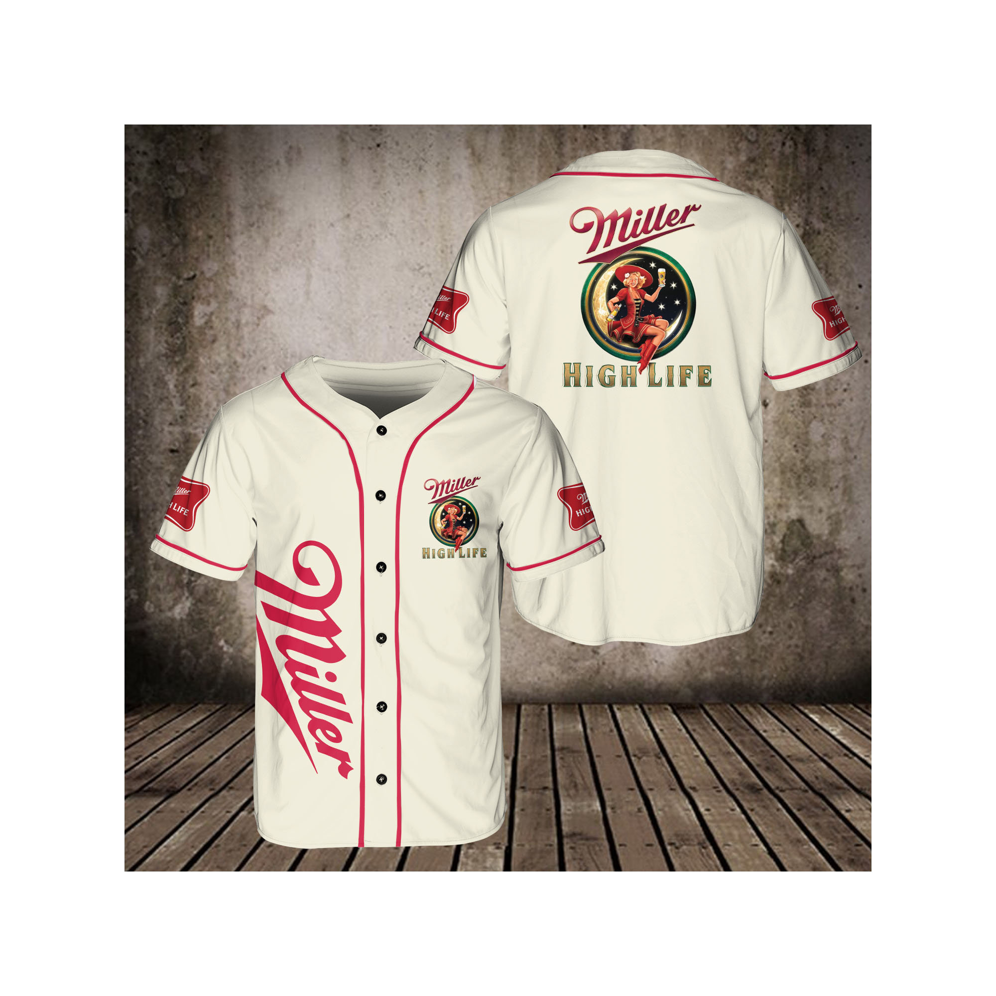 Miller High Life Baseball Jersey Beer Lovers sold by ChaZhan | SKU ...