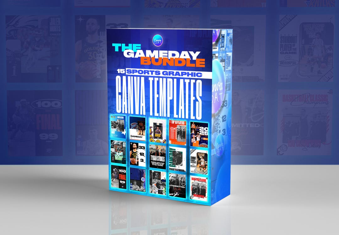 Gameday Sports Graphics: Canva Templates Bundle (digital Download) - Etsy