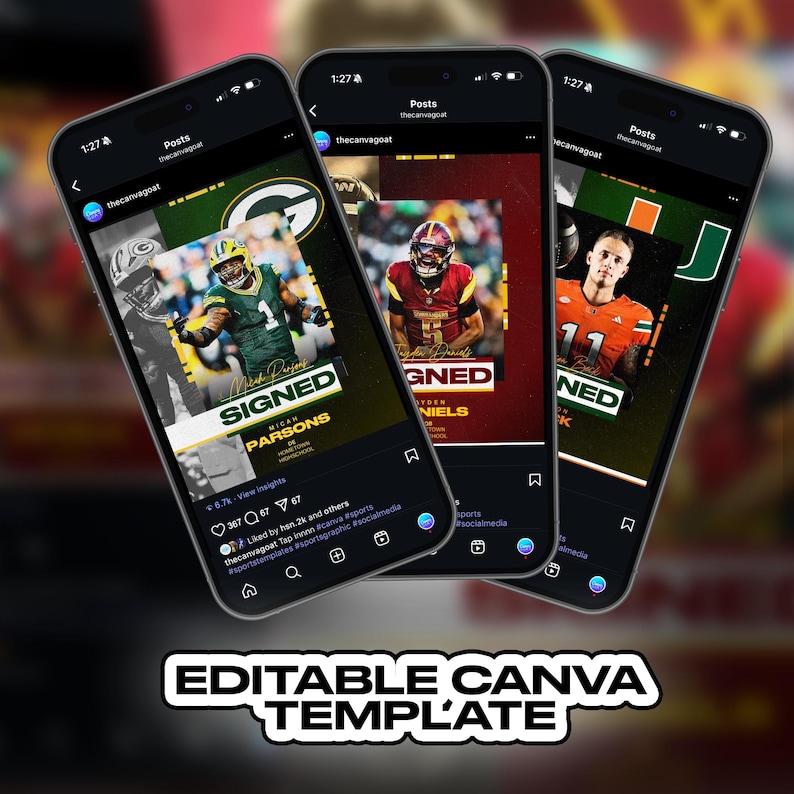 Signed Sports Graphic Template | Canva Smsports | Editable | NIL | High ...