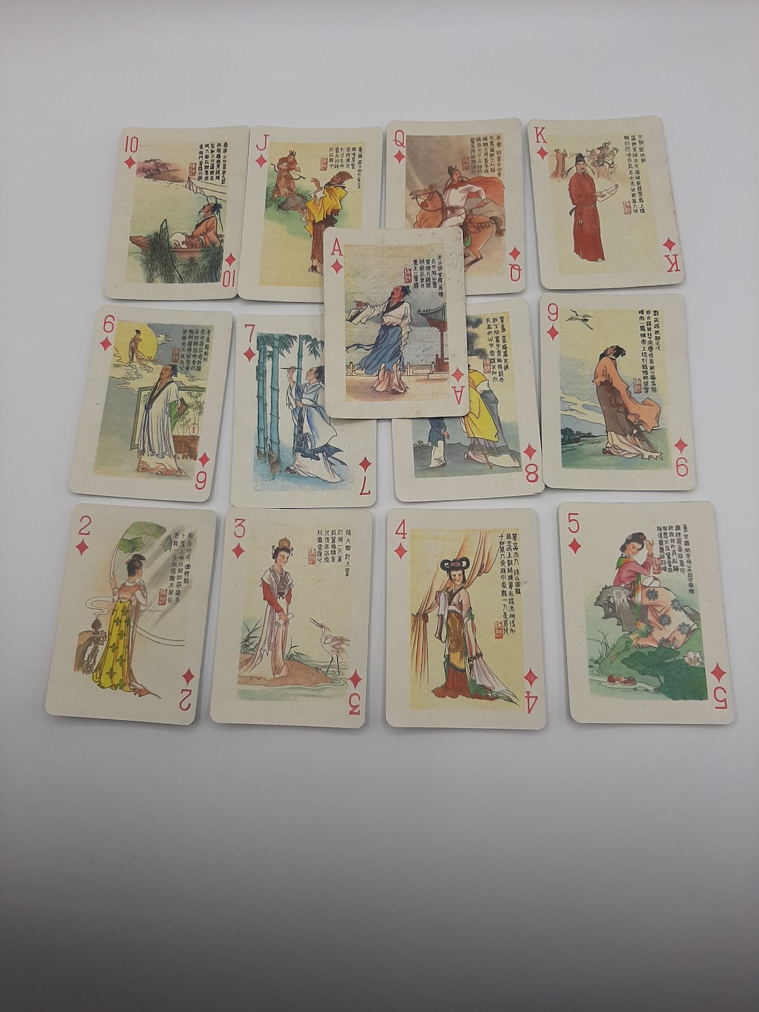 Vintage Chinese Playing Cards Poems of the Tang Dynasty Playing Cards ...