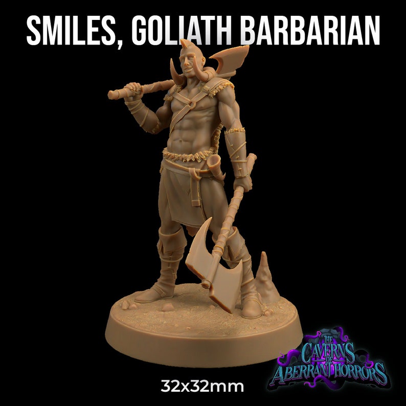 Smiles, Goliath Barbarian - Etsy