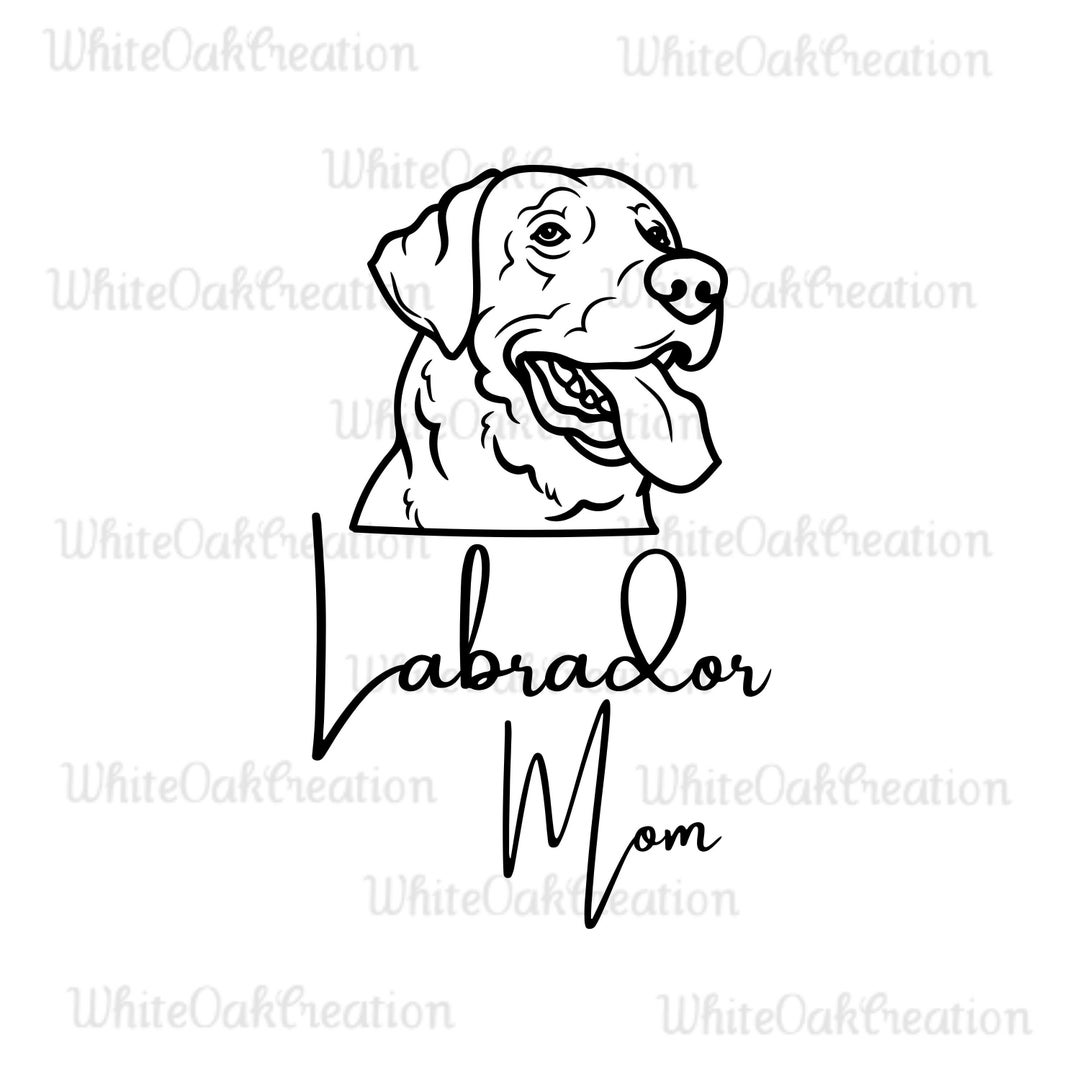 Labrador Mom SVG - Etsy