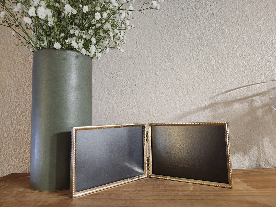 Vintage Gold Metal Double Picture Frame ,vintage Picture Frames ...