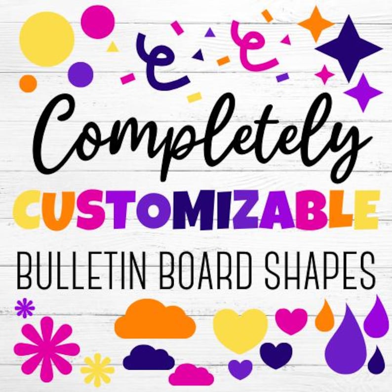 Pre-cut Bulletin Board Shapes - COMPLETELY CUSTOMIZABLE - Etsy