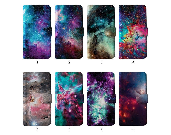 Tirita Wallet Leather Flip Phone Case Celestial Moon Stars Universe ...