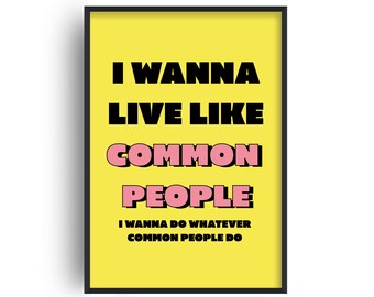 Common People Poster - Etsy UK