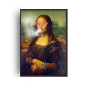 Mona Lisa Vape Print, Mona Lisa Pastiche, Leonardo Da Vinci Poster ...
