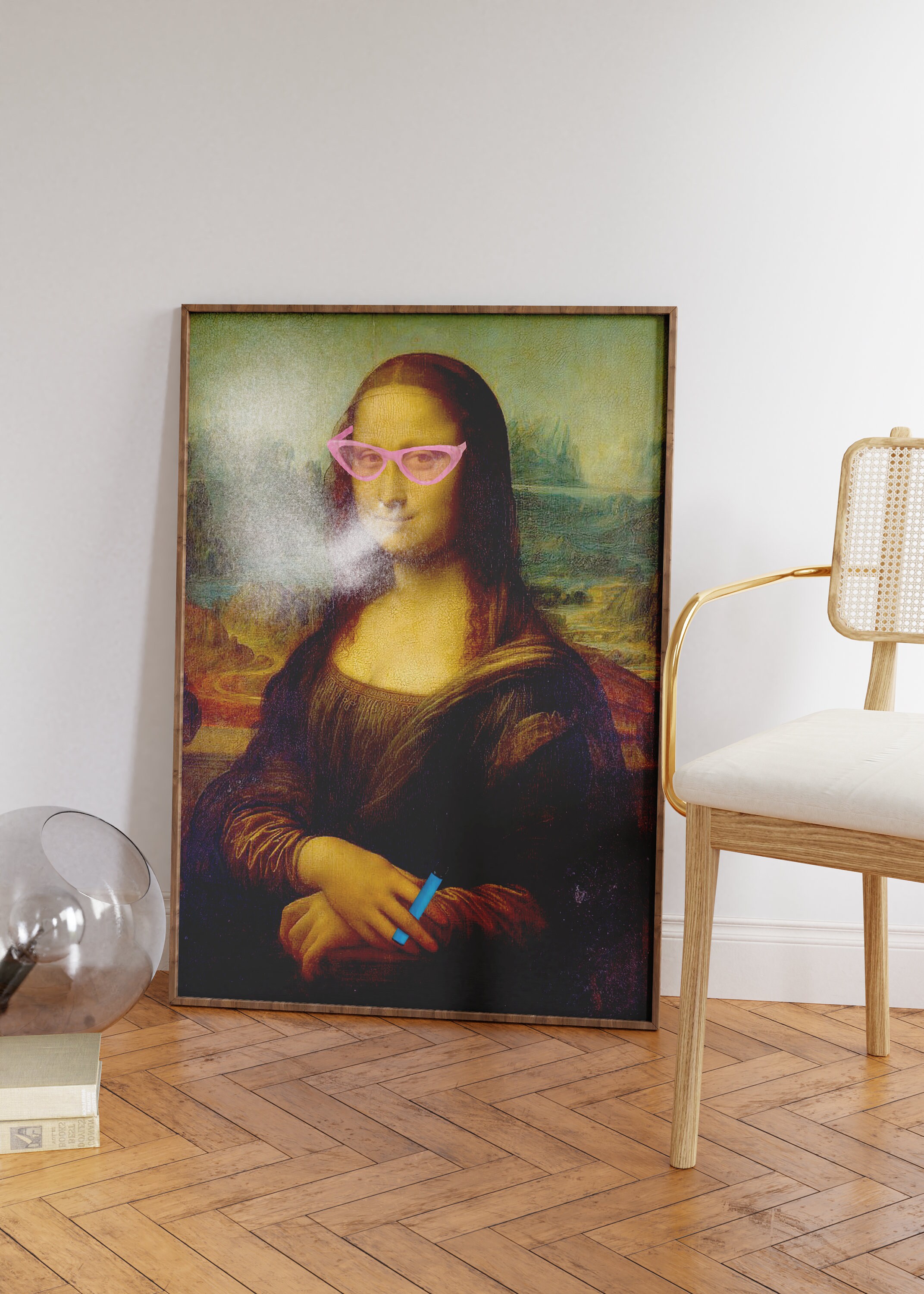 Mona Lisa Vape Print Mona Lisa Pastiche Leonardo Da Vinci - Etsy