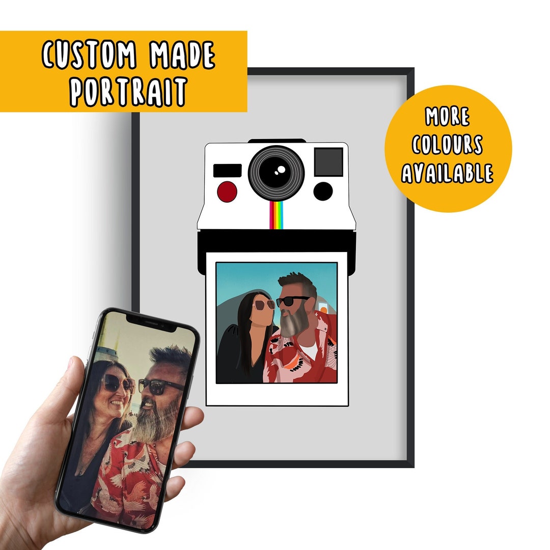 Custom Polaroid Portrait Print, Faceless Portrait, Family Portrait ...