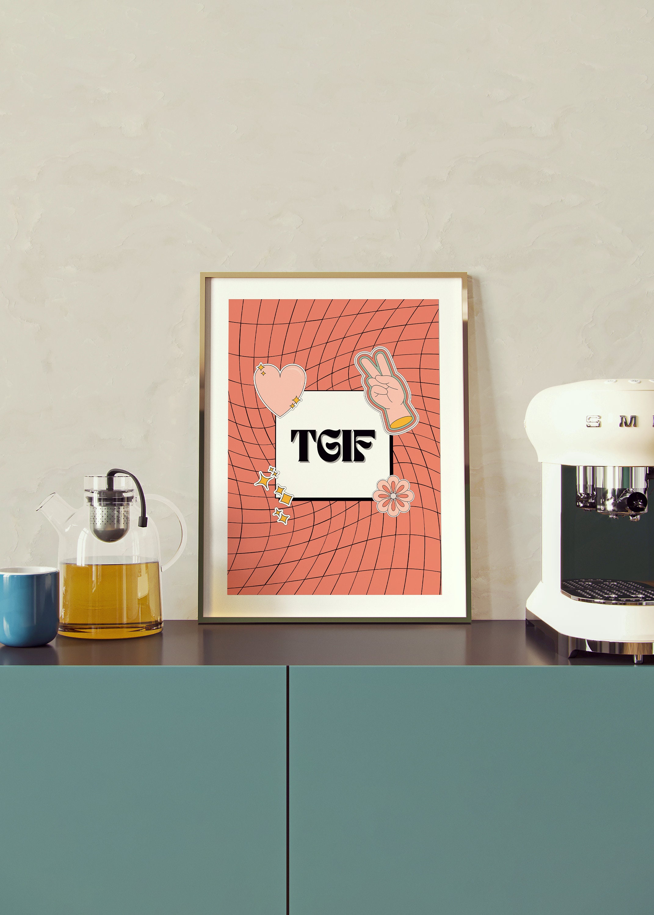 Thank God It's Friday Print, TGIF Poster, Boho Poster, Boho Wall Decor ...