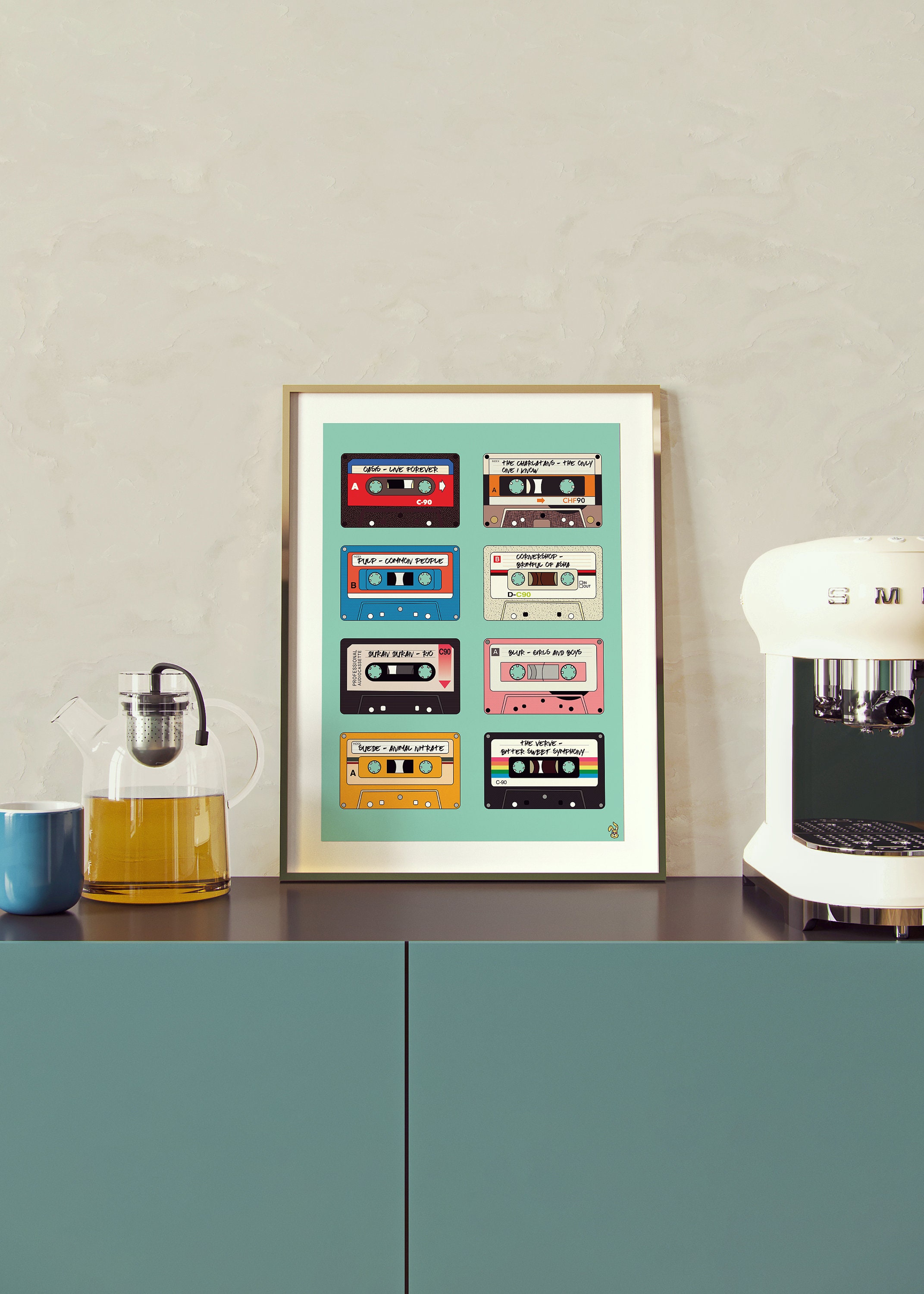 Personalised Cassette Tape Poster, Custom Cassette Print, Custom Music ...