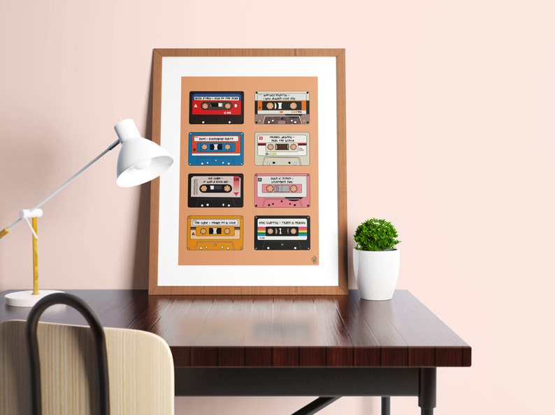 Personalised Cassette Tape Poster, Custom Cassette Print, Custom Music ...