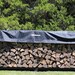 The Woodhaven 16 Foot Black Outdoor Firewood Rack With Cover - Outdoor ...