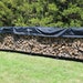 The Woodhaven 16 Foot Black Outdoor Firewood Rack With Cover Outdoor ...