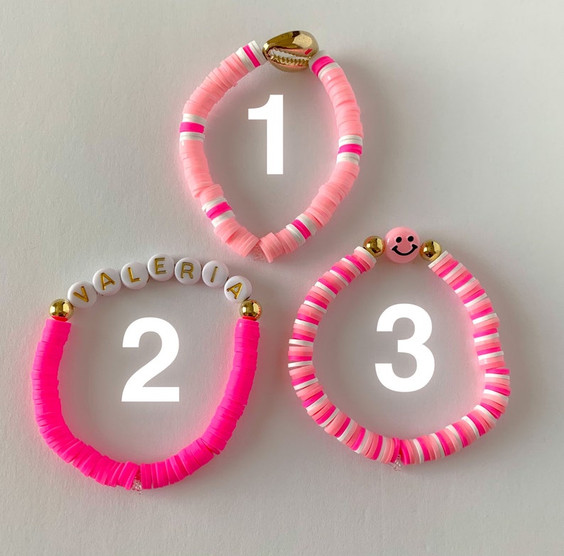 Personalized Preppy Bracelets Trendy Clay Bead Bracelets Summer ...