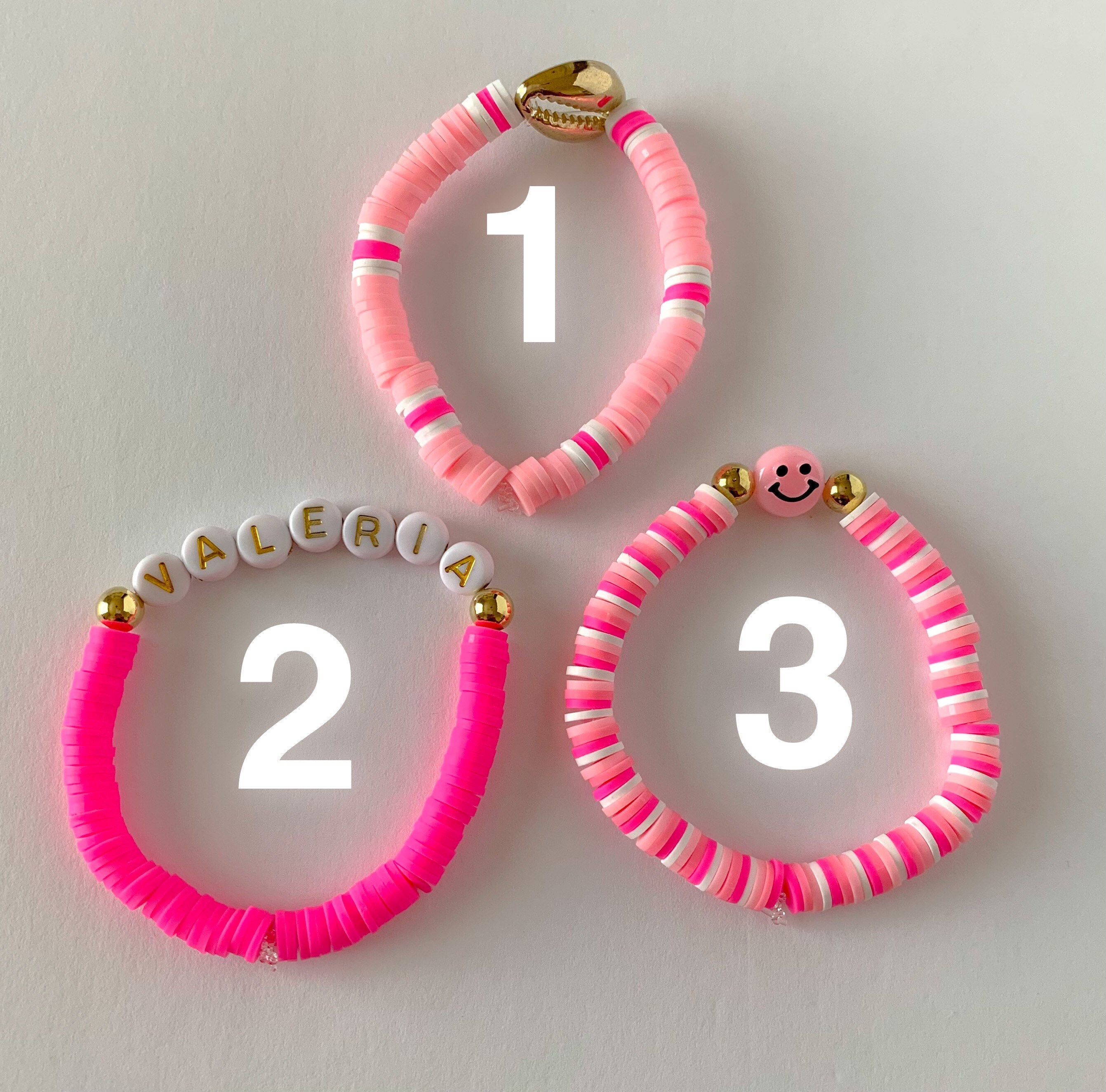 Personalized Preppy Bracelets Trendy Clay Bead Bracelets Summer ...