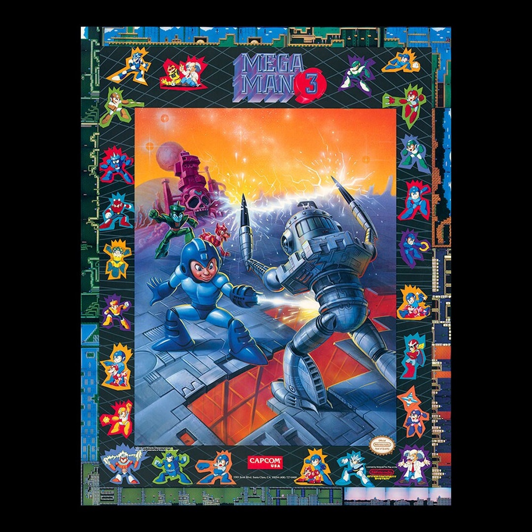MEGA MAN 3 - 17" X 22" Premium Poster - Greg Winters Artwork Capcom ...