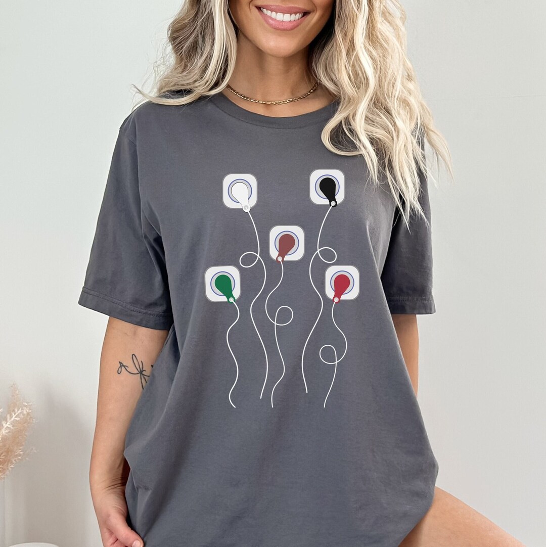 EKG Leads Cheat Sheet Shirt, Telemetry Tech Shirt, Funny Nursing School ...