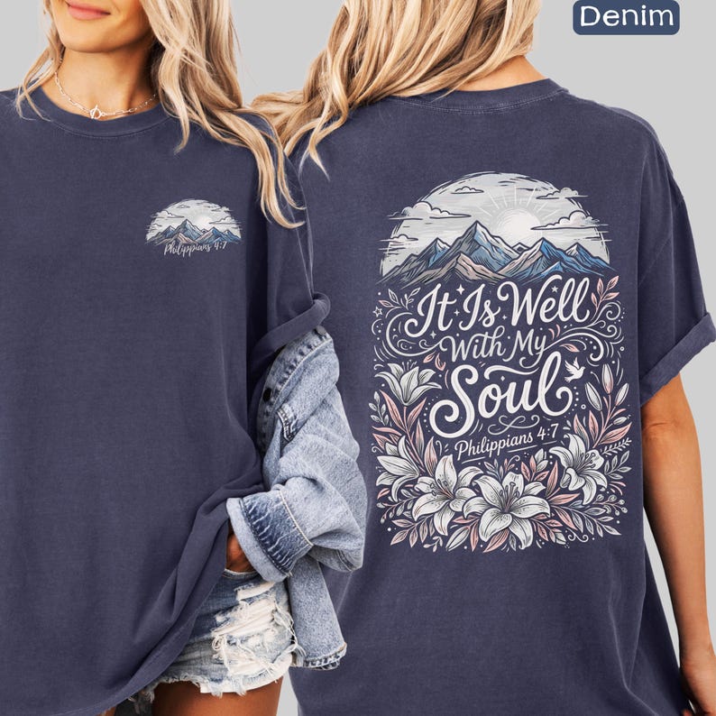 It is Well With My Soul Shirt | Christian Comfort Colors Tee ...