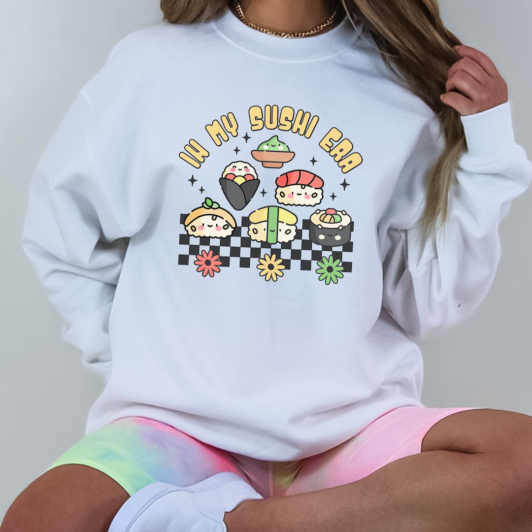 Sushi Sweatshirt, Funny Retro Sushi Sweater, Cute Sushi Lover Gift ...