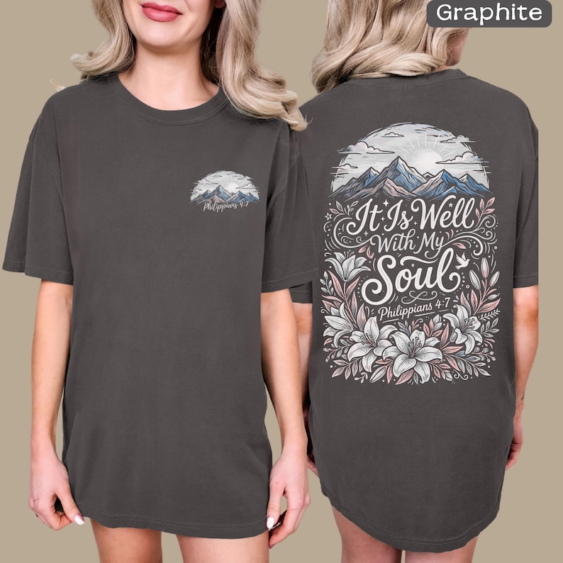 It is Well With My Soul Shirt | Christian Comfort Colors Tee ...