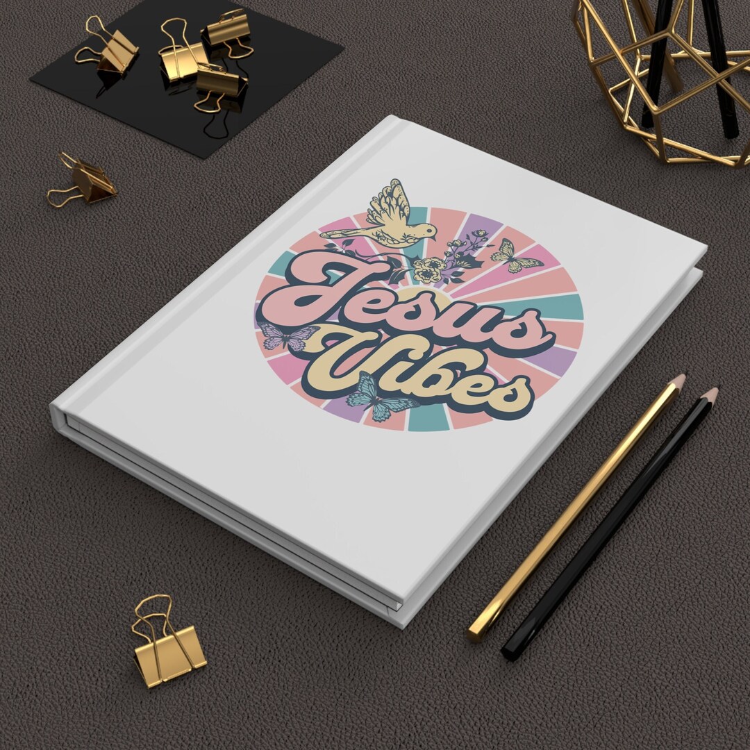 Retro Jesus Vibes Journal, Lined Notebook, Christian Gift - Etsy