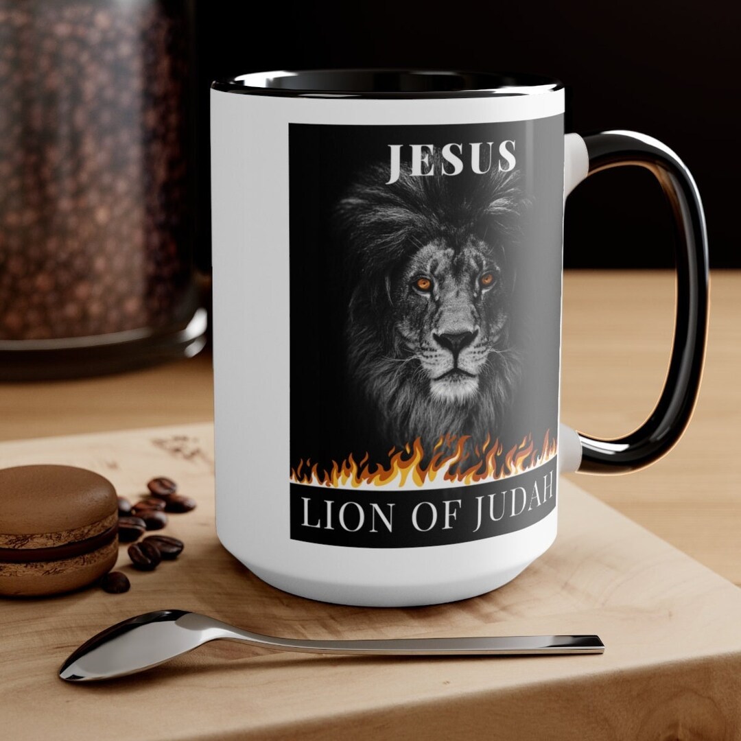 Jesus Lion of Judah 15oz Christian Coffee Mug, Christian Gifts for ...