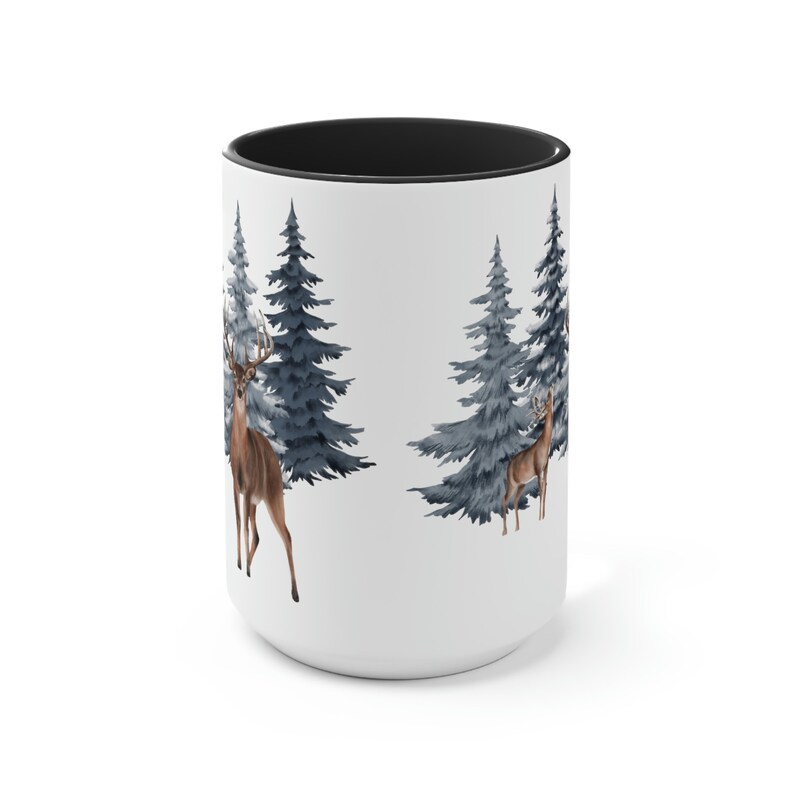 Deer in Woods Mug, Wildlife Hunting Coffee Cup, Nature Lover Gift - Etsy