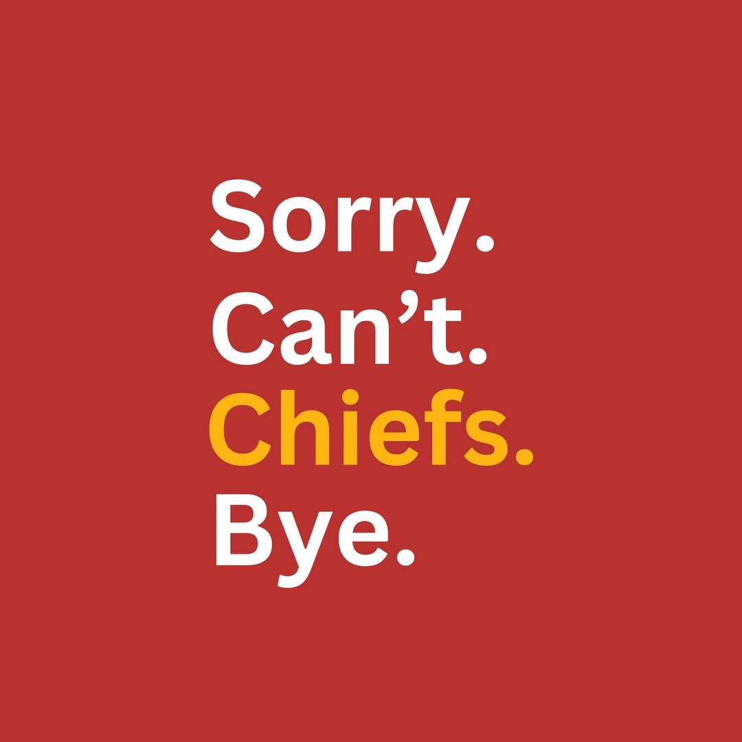 Chiefs Football Shirt, KC T Shirt, Sorry Cant Chiefs, Kansas City ...