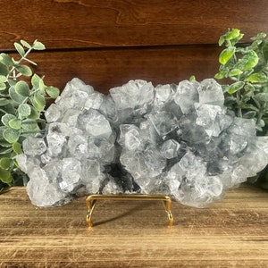 Large Gold Metal Crystal Slab Display Stand, Crystal Display, Slab ...