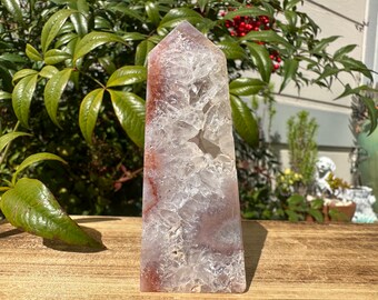 Pink Amethyst Flower Agate Druzy Towers - Etsy