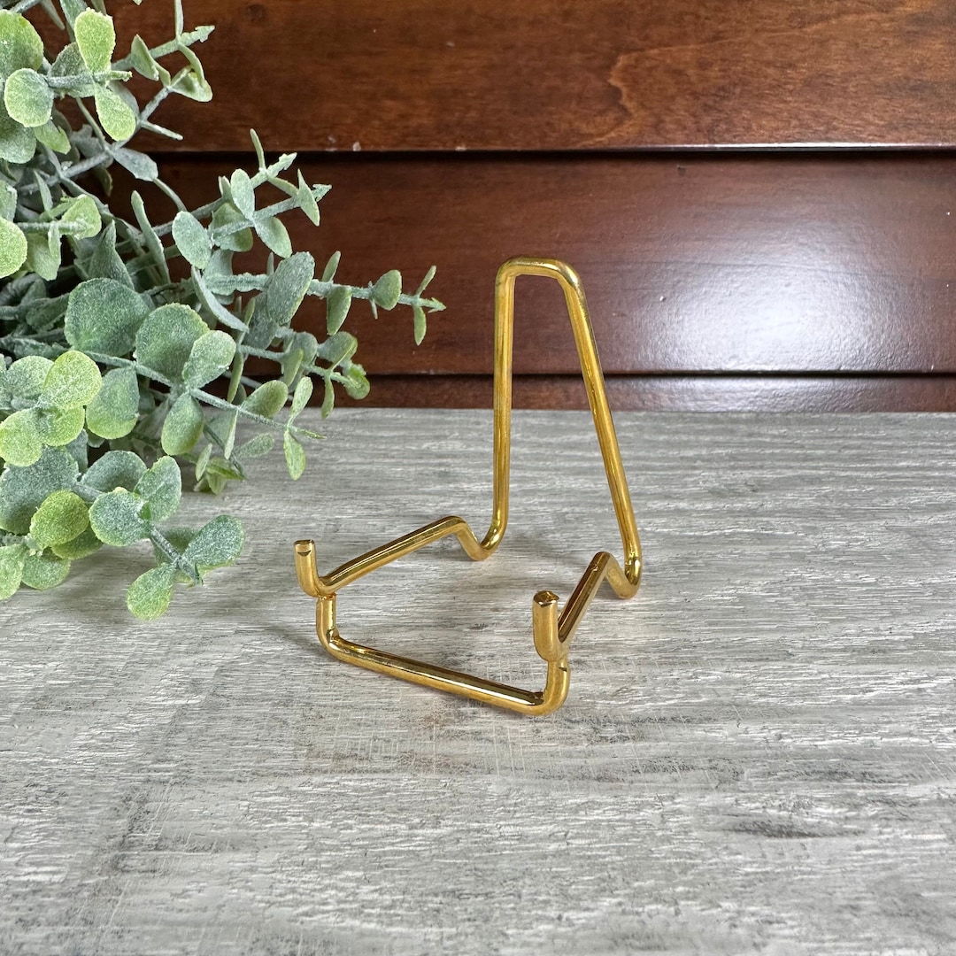 Medium Gold Metal Crystal Display Stand, Crystal Display, Slab Display ...