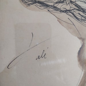 Salvador Dali 1947 Original India Ink Drawing Certified by - Etsy
