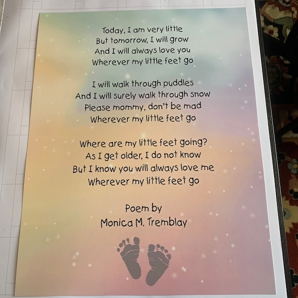 Little Feet Poem - Etsy