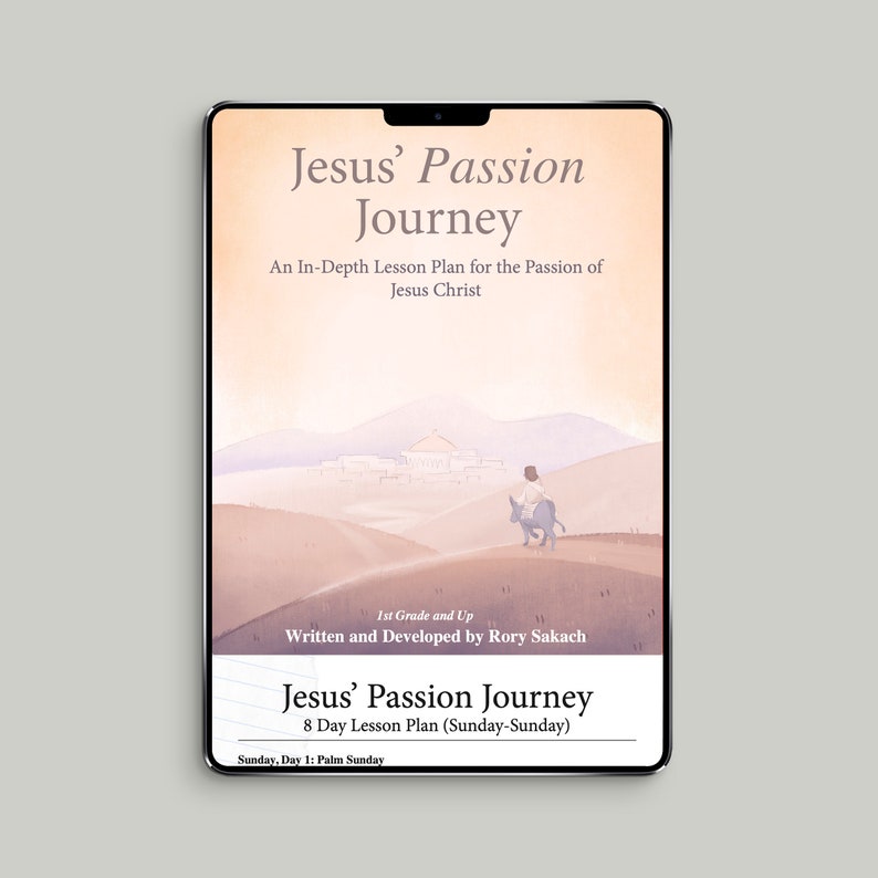 Passion Week Lesson Plan: Jesus' Passion Journey - Etsy