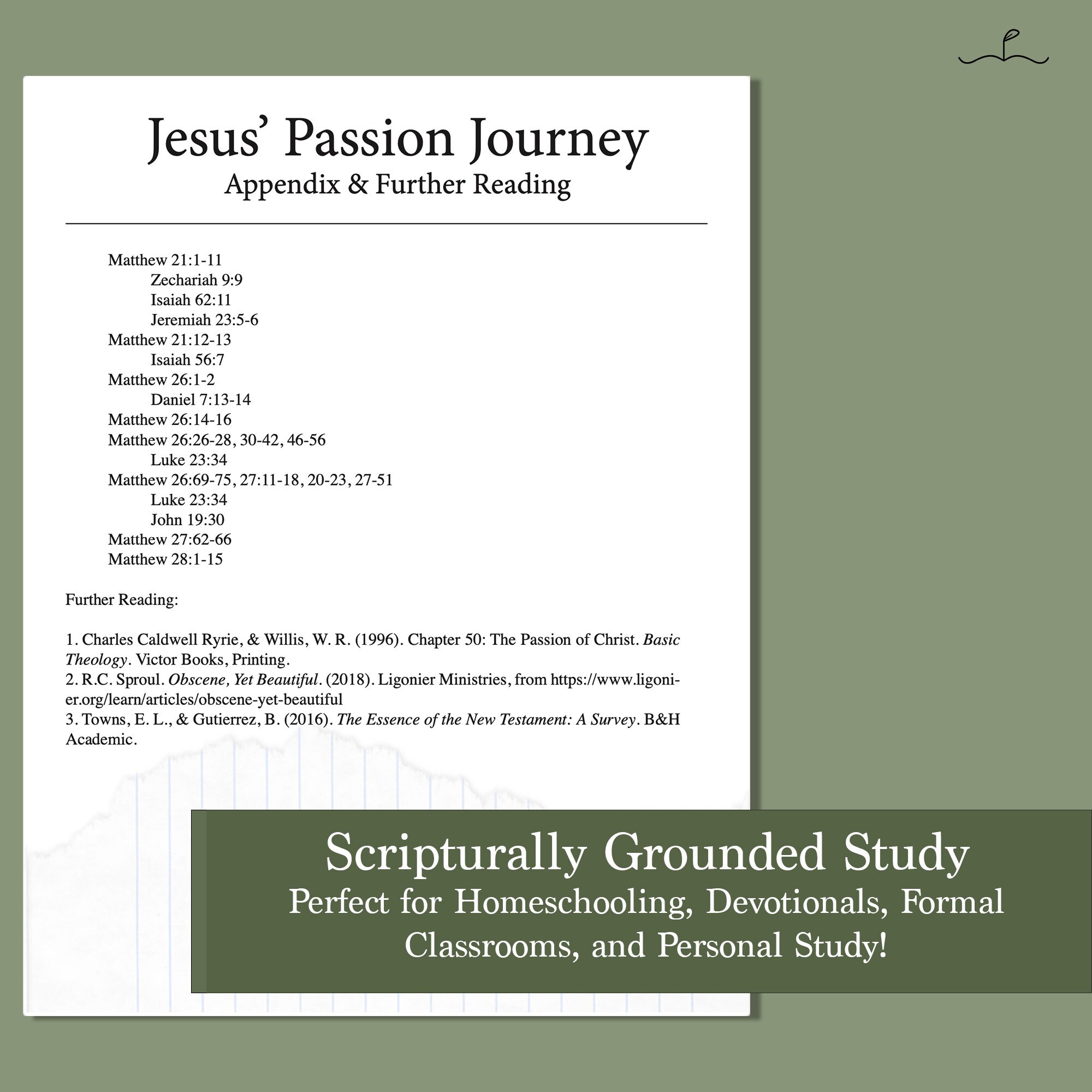 Passion Week Lesson Plan: Jesus' Passion Journey - Etsy