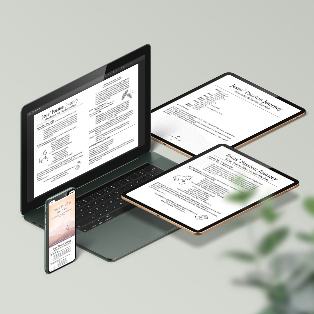 Passion Week Lesson Plan: Jesus' Passion Journey - Etsy