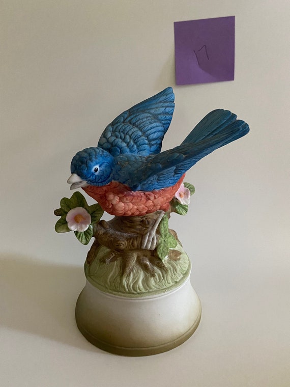 Vintage Shafford Japan Blue Bird Music Box - Etsy
