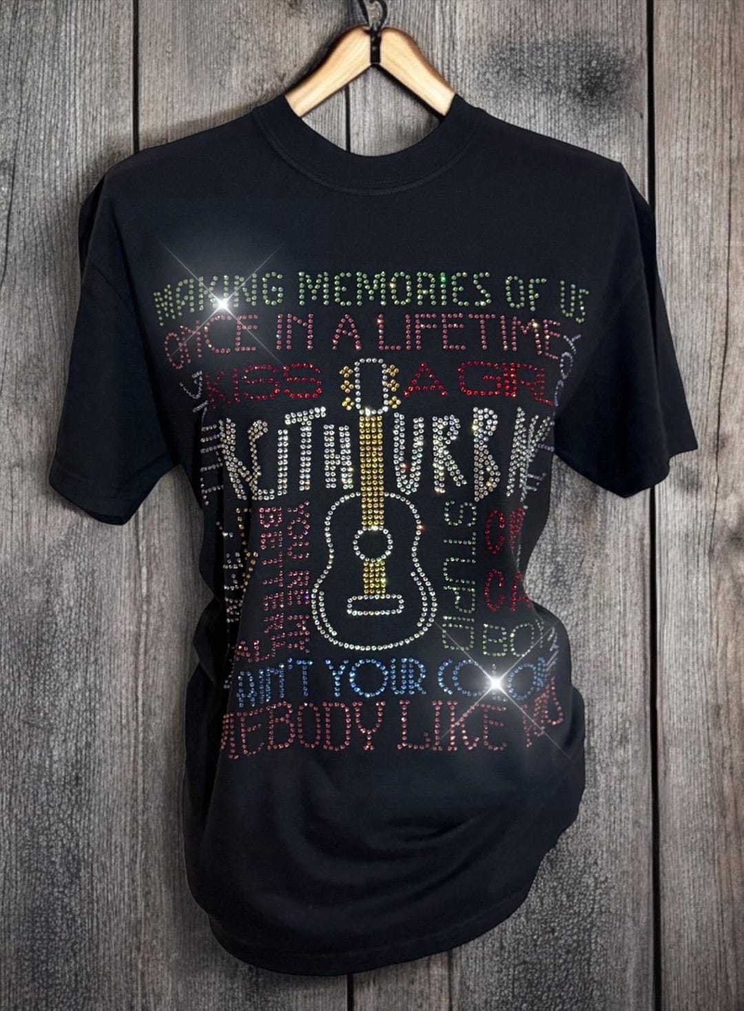 Keith Urban Tribute Bling Rhinestone Song Shirt Bedazzled Comfort ...