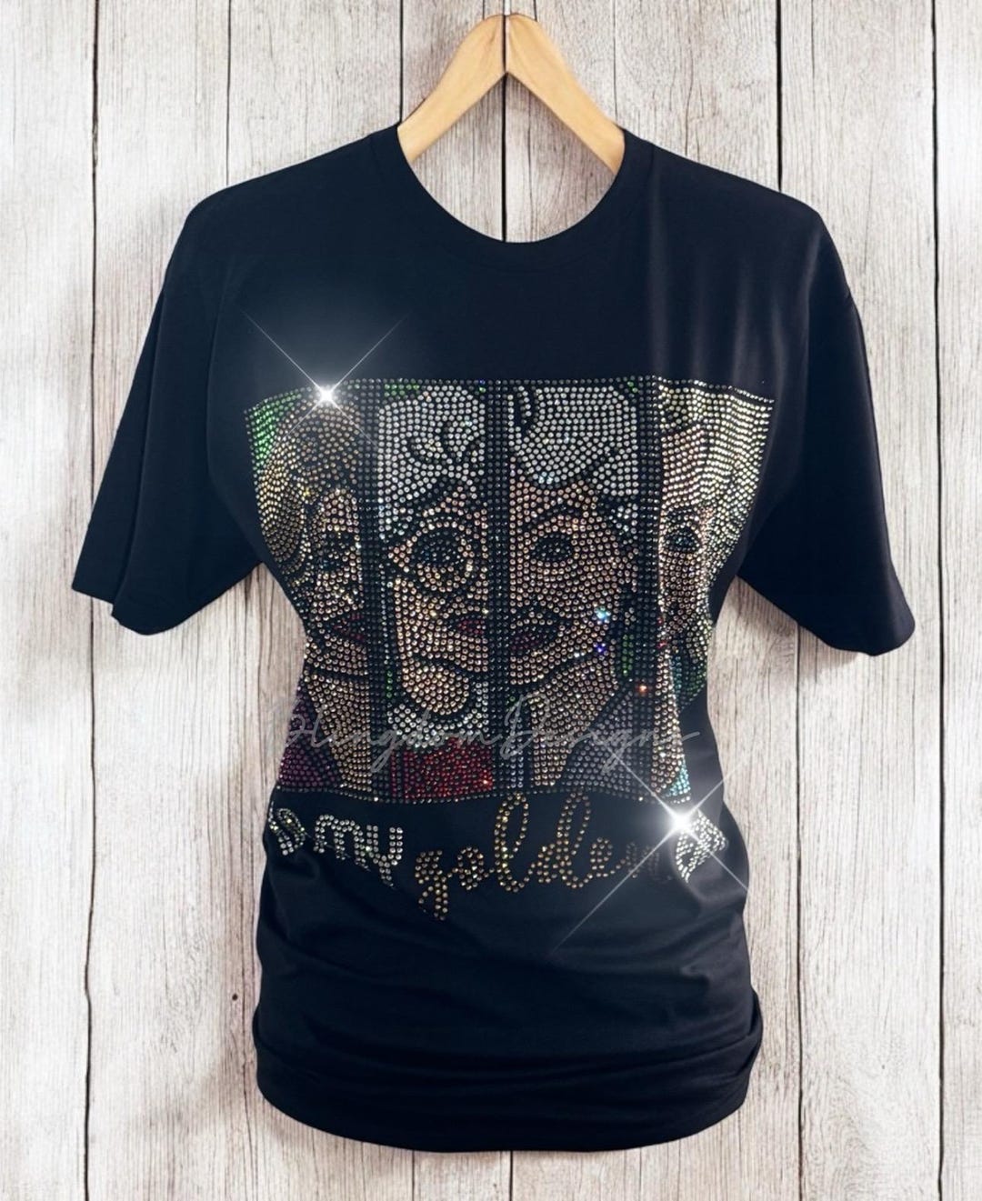 Golden Girls in My Golden Era Bling Bedazzled Portrait Shirt Tee ...
