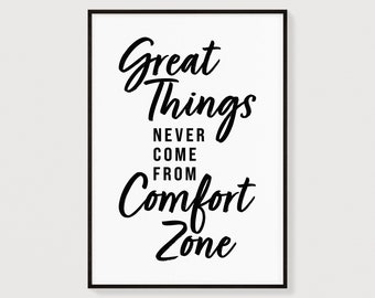 Comfort Zone Poster printable - Etsy