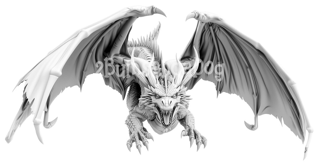 3d Illusion a Dragon in Flight Coming Toward You for Laser Please Read ...